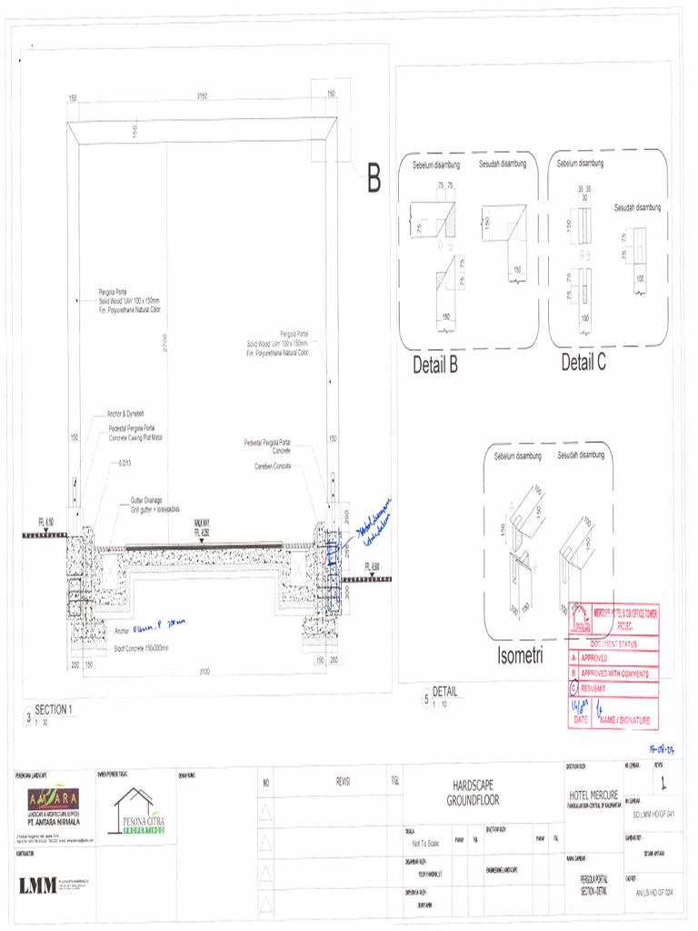SD - LMM.HD - GF.041 - Rev.01 - Pergola Portal Section-Detail | PDF