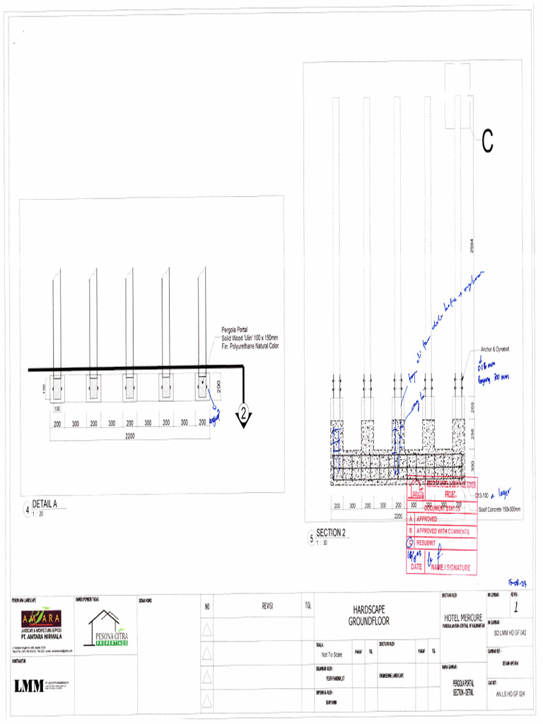 SD - LMM.HD - GF.042 - Rev.01 - Pergola Portal Section-Detail | PDF