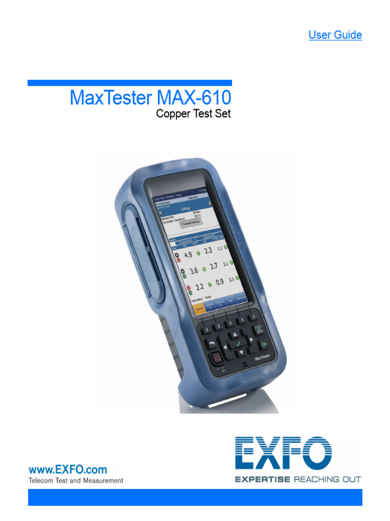 EXFO Maxtester - Max610 | PDF | Electrical Connector | Battery Charger
