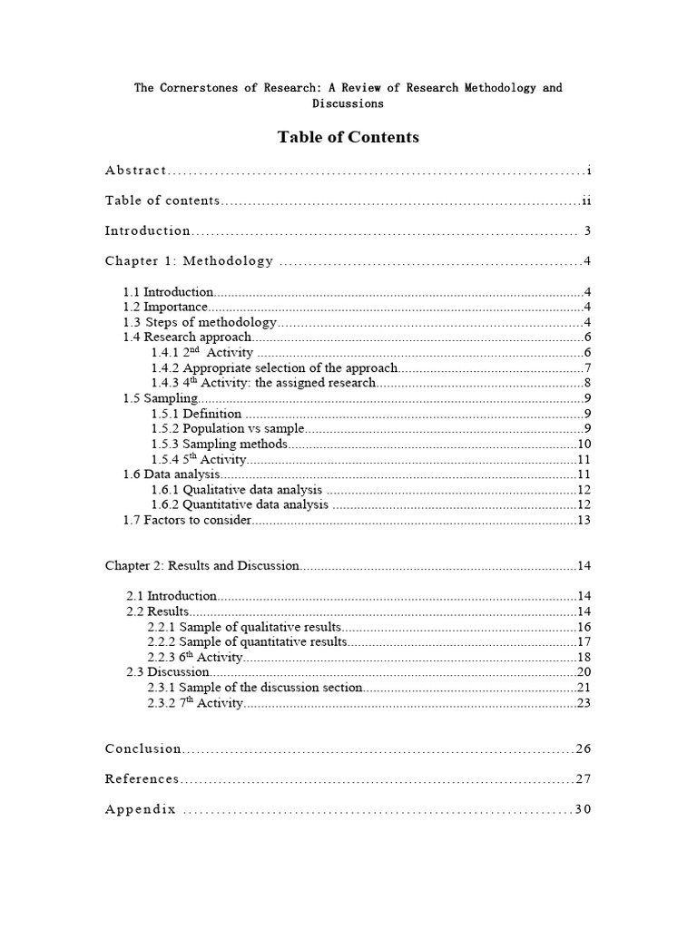 Recap Table of Contents | PDF | Methodology | Quantitative Research