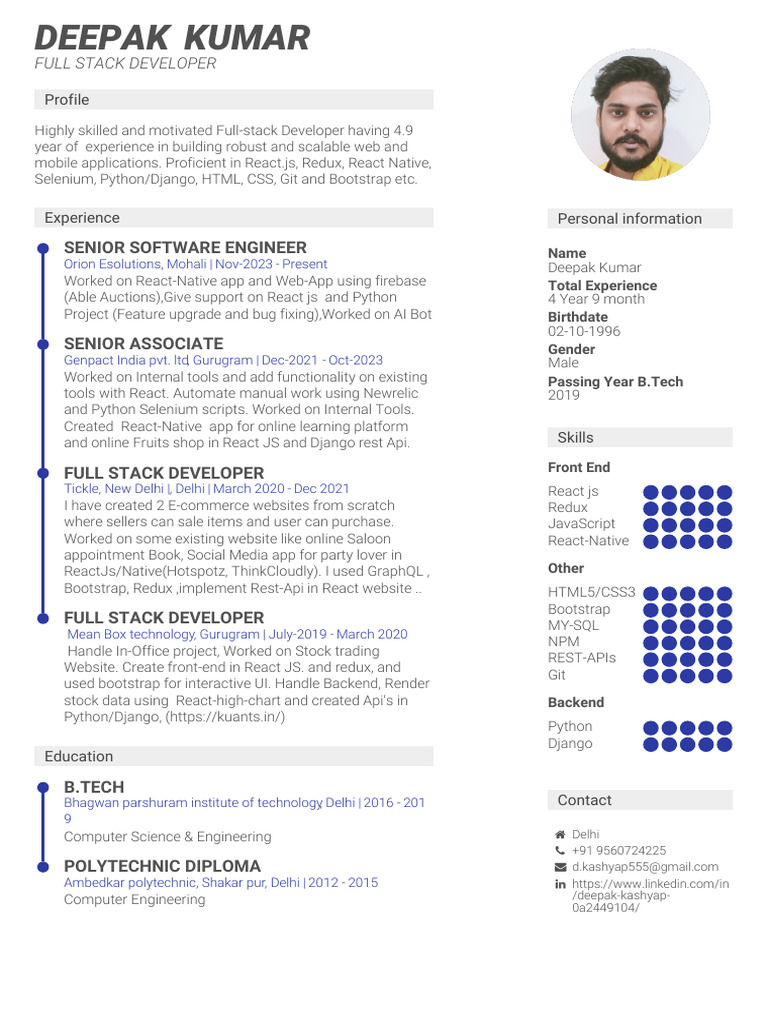 Deepak-4.9 Year | Download Free PDF | Web Application | Bootstrap (Front End Framework)