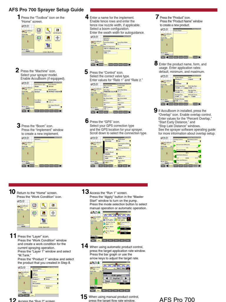 Afs Pro 700 Sprayer Setup Guide | PDF | Icon (Computing) | Pump