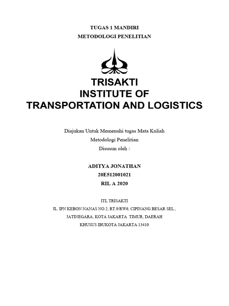 Tugas Metlit 1 | PDF | Bisnis