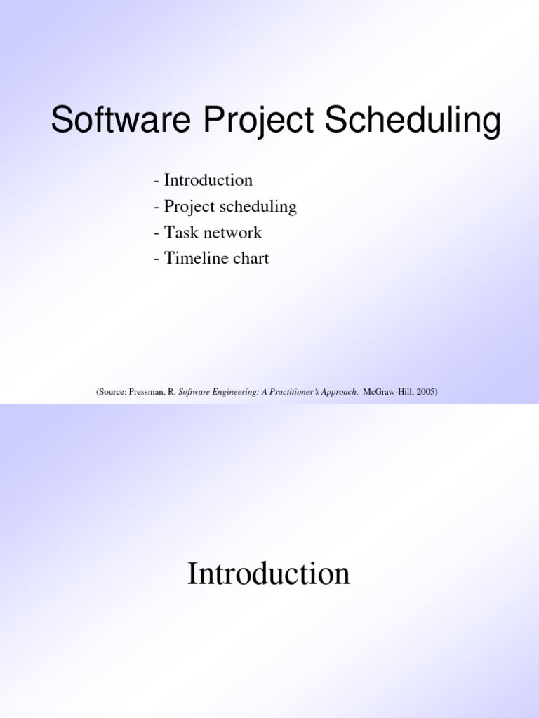 Pressman - Software Project Scheduling | PDF | Application Software | Software