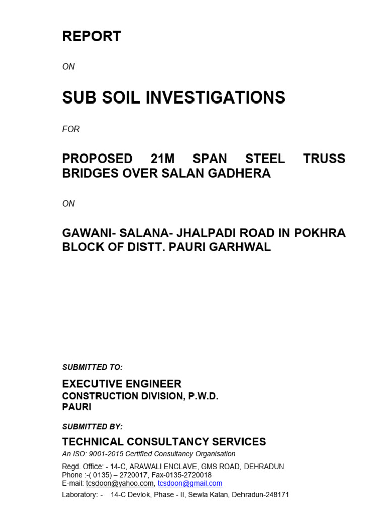 sOIL rEPORT 21M | PDF | Earth Sciences