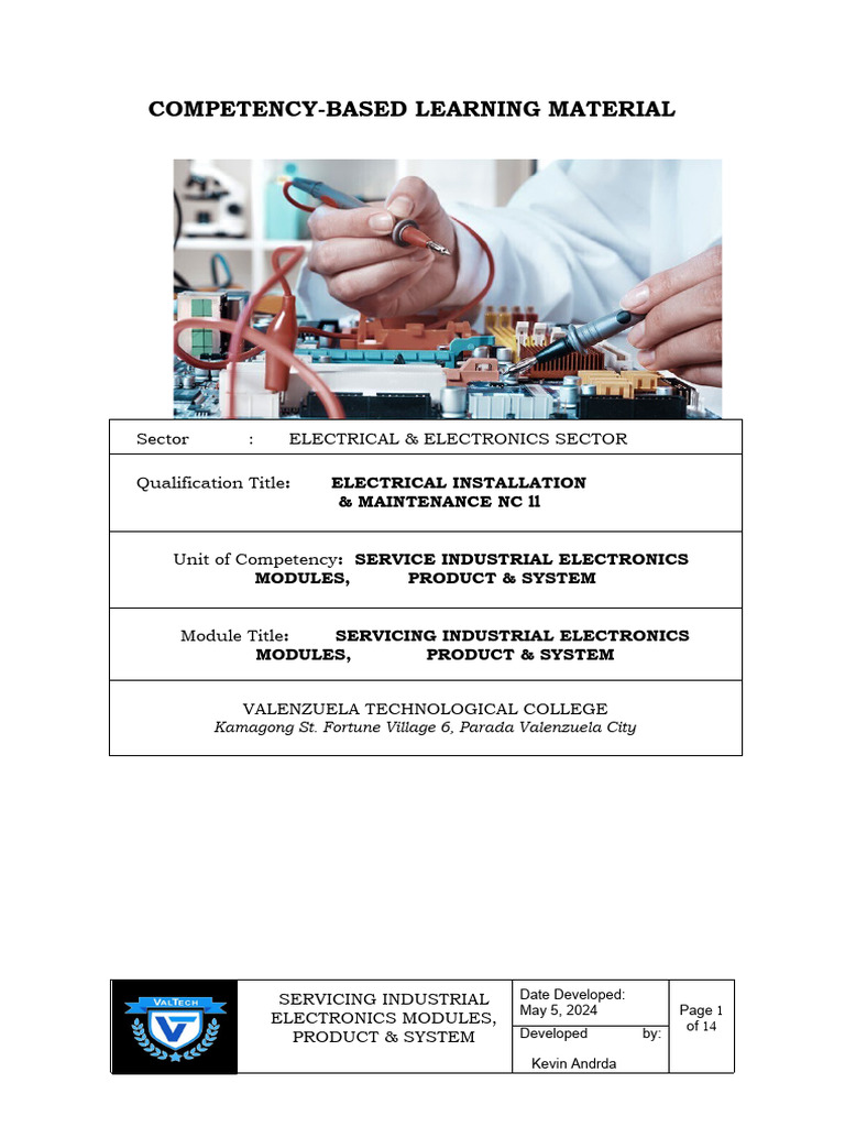 CBLM | PDF | Occupational Safety And Health | Reliability Engineering