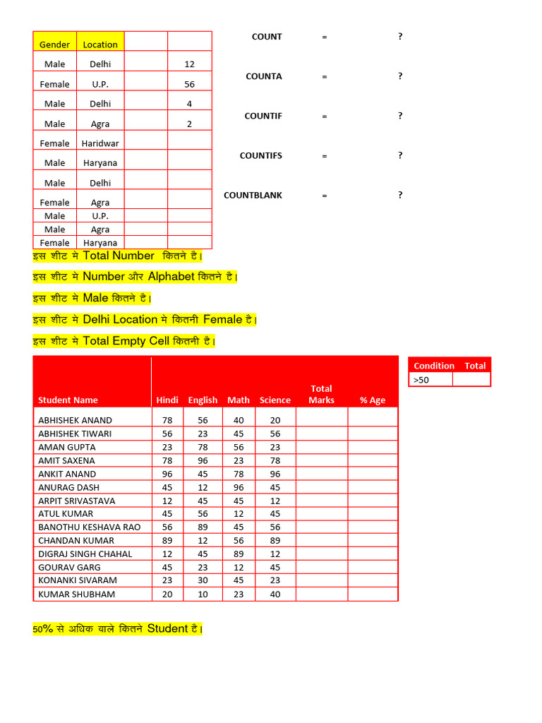Excel Assignment 1 Pdf 