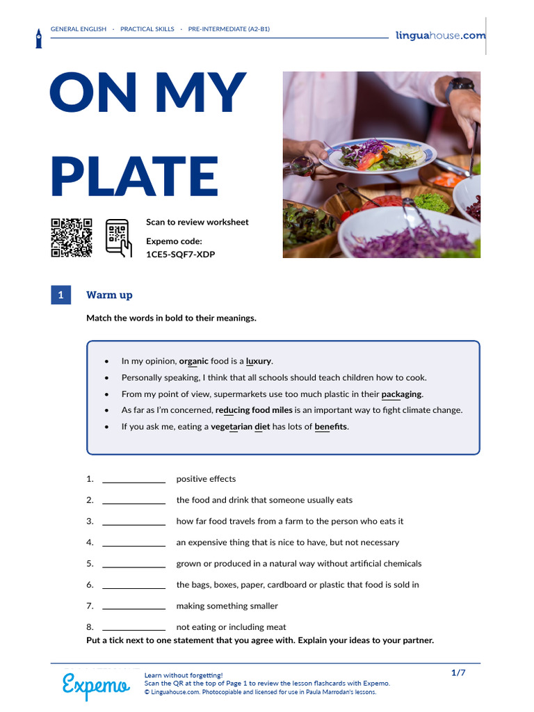 On My Plate British English Student | Download Free PDF | Organic Foods ...