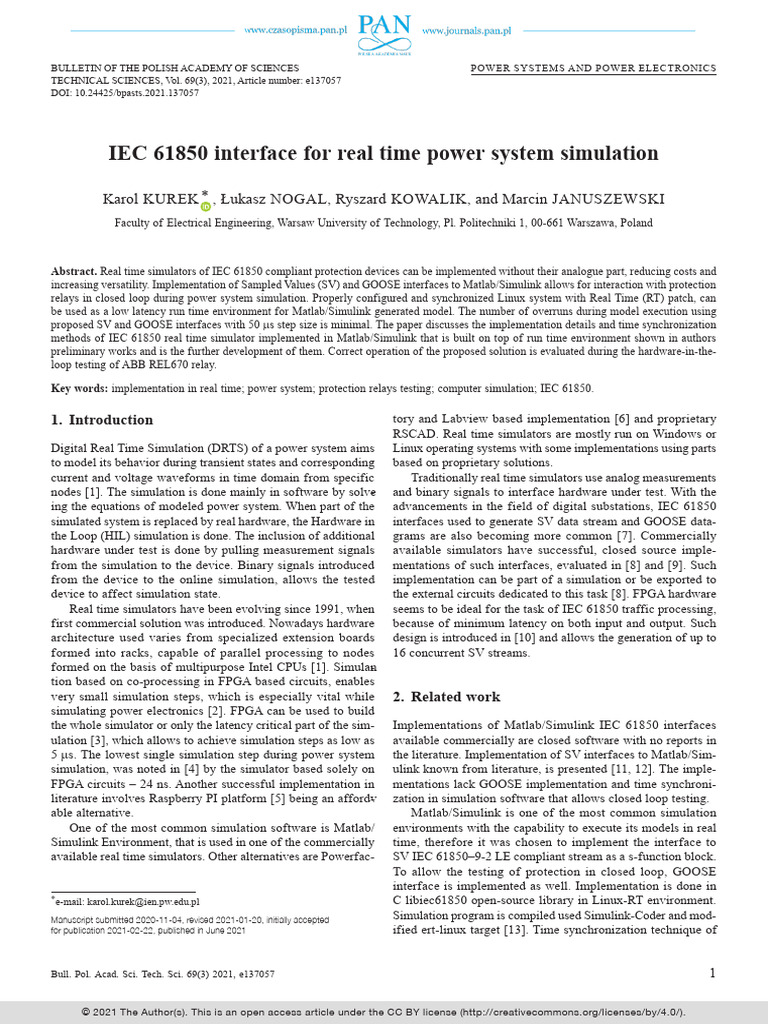 Real-Time Power System Simulation | PDF | Real Time Computing | Matlab