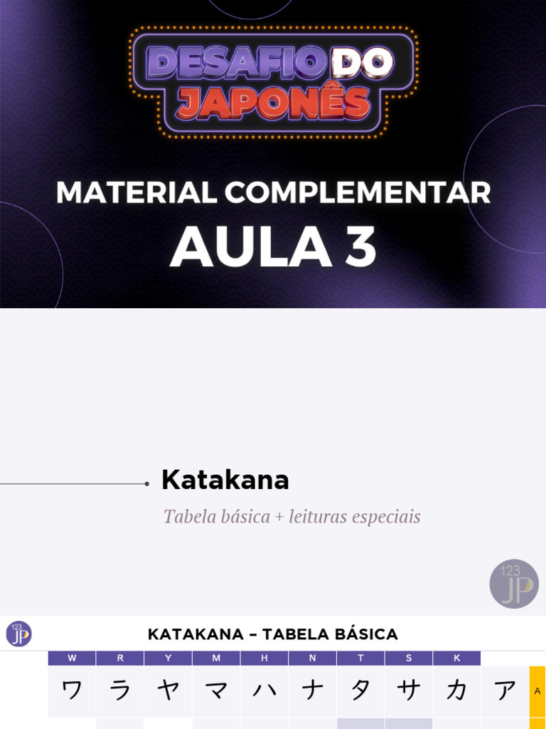 Desafio Do Japonês 2024 - Material Complementar - Aula 3 | PDF