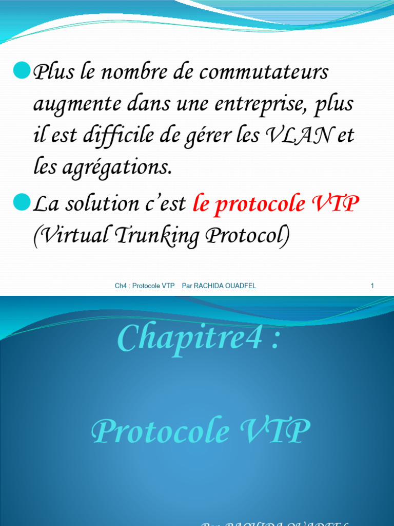 Gestion des VLAN avec le protocole VTP | PDF | Standards de réseaux ...
