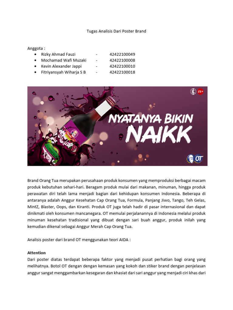 Tugas Analisis Dari Poster Brand Kelompok 5 | PDF