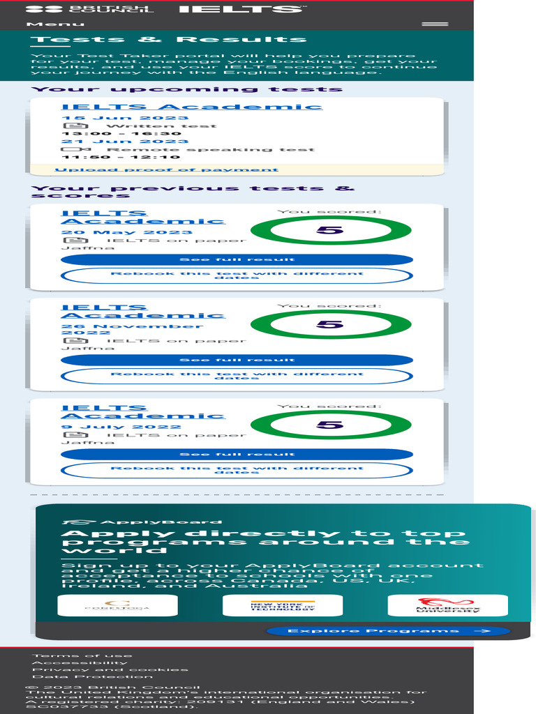 Manage Your IELTS Test and Scores | PDF