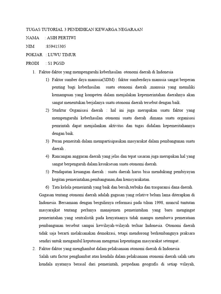 Tugas 3 PKN | PDF | Politik | Ilmu Sosial