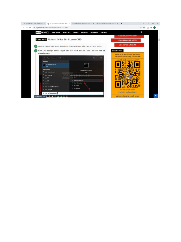 Cara Aktivasi Office 2016 | PDF
