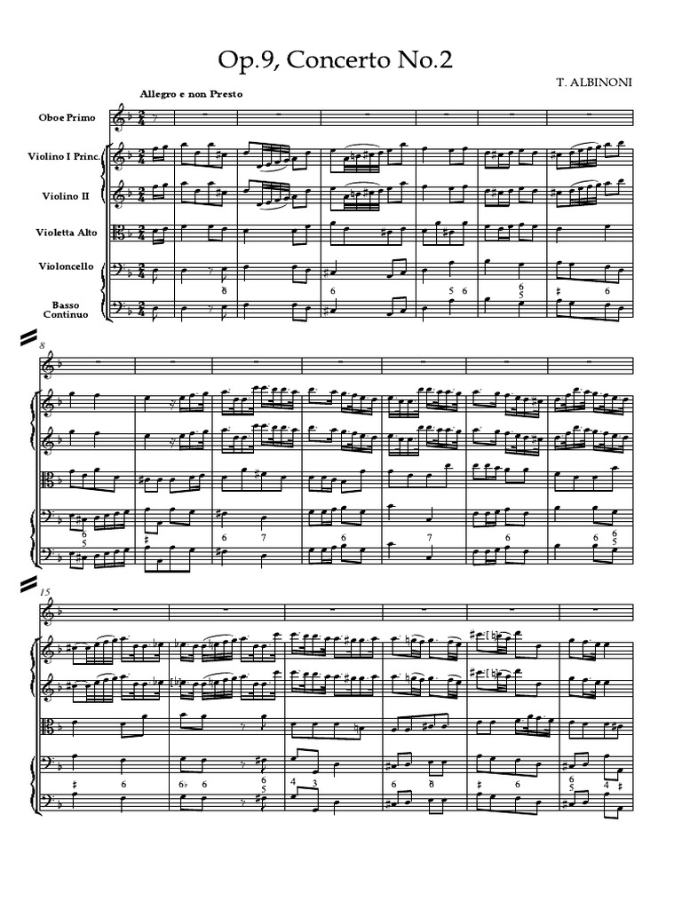 Imslp889593 Pmlp638557 Albinoni Op9 2 | PDF