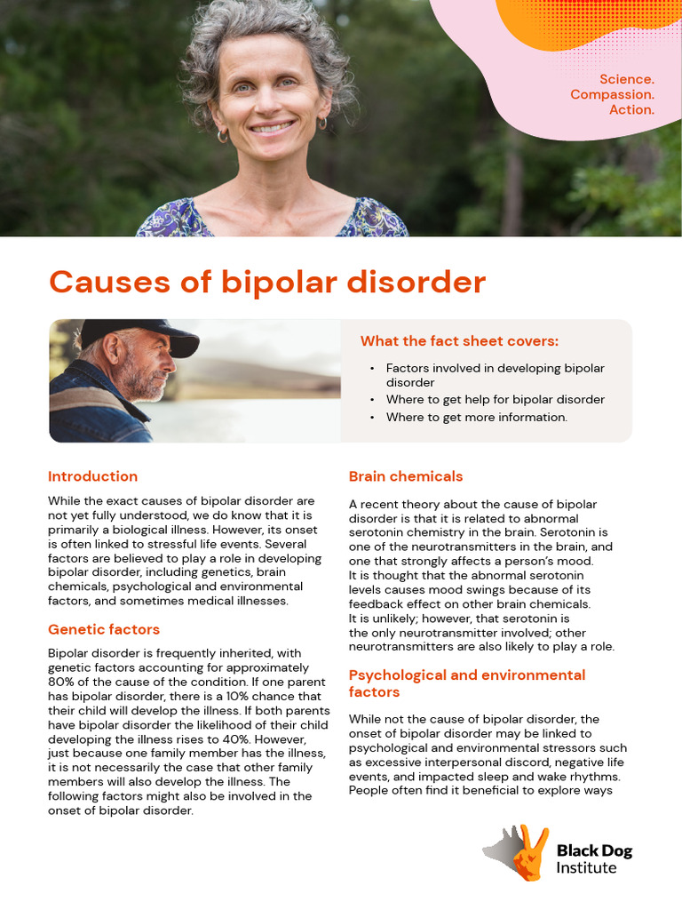Causes of Bipolar Disorder Explained | PDF | Bipolar Disorder | Mania