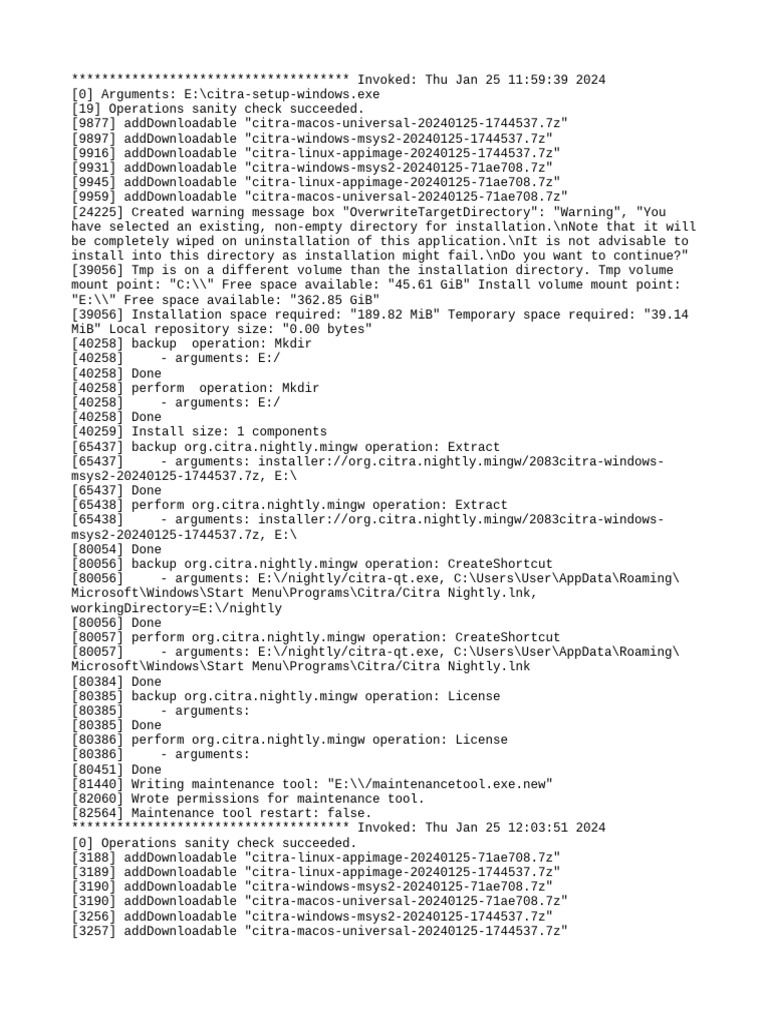 Installation Log | PDF | Byte | Software Engineering