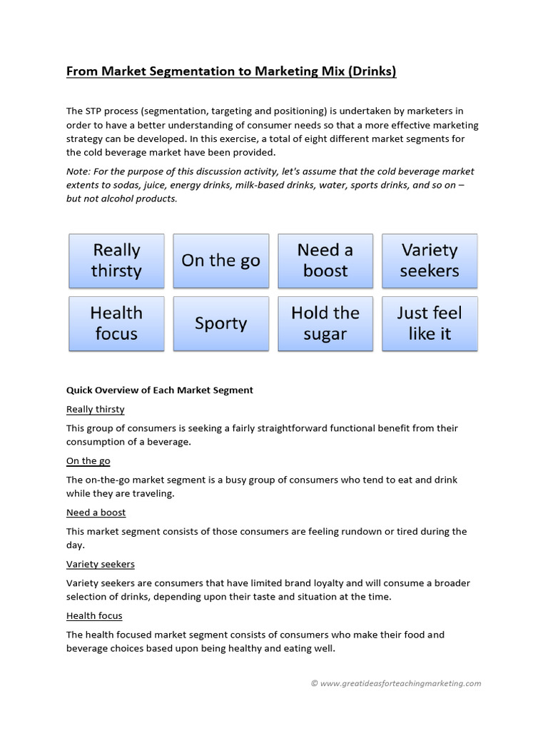 Cold Beverage Market Segmentation Analysis | PDF | Drink | Market ...