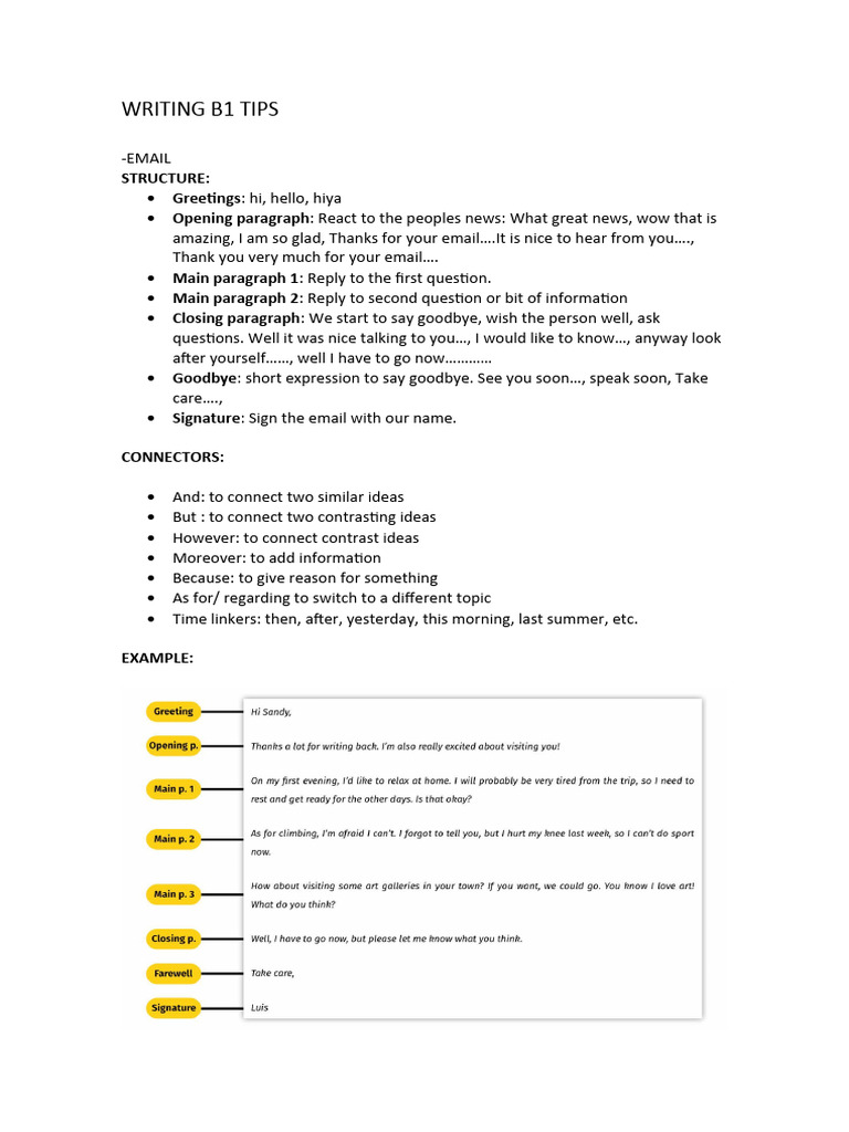 WRITING B1 TIPS | PDF | Linguistic Morphology | Language Mechanics
