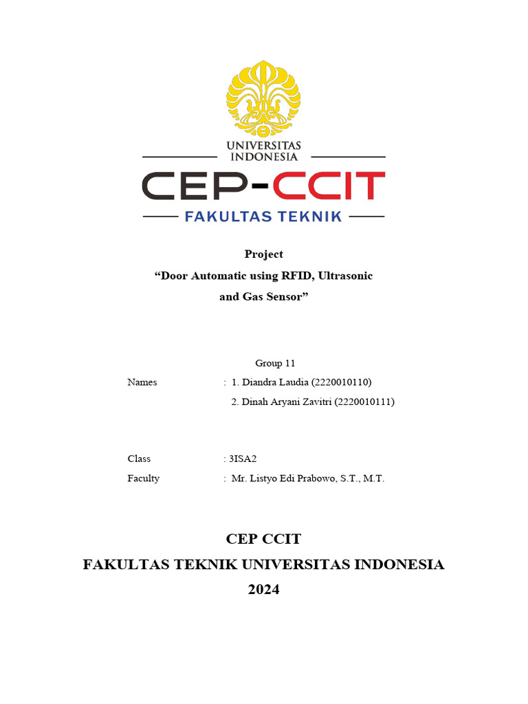 Automatic Door Final | Download Free PDF | Access Control | Computing