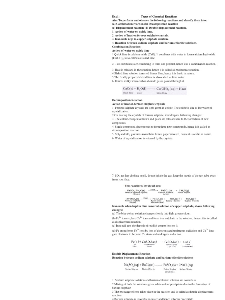 Ep 1 | PDF | Chemical Reactions | Sulfate