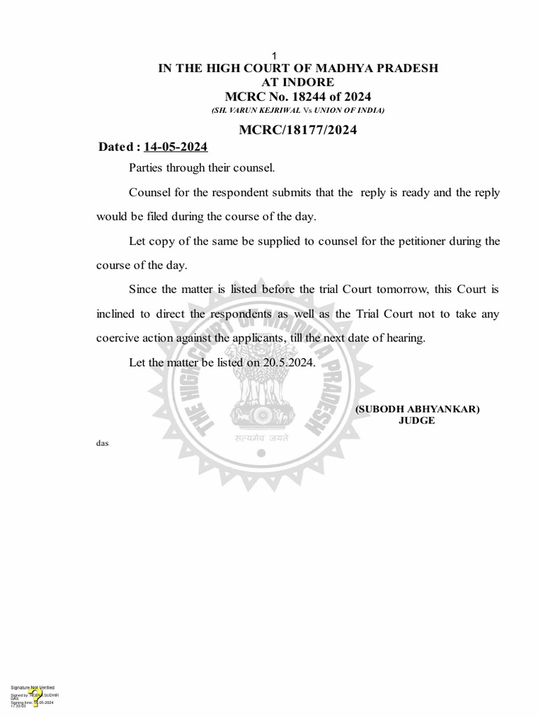 MCRC 18244 2024 Order 14-May-2024 Digi | PDF