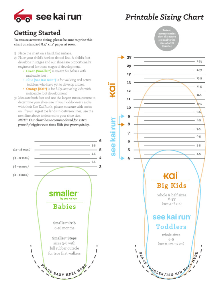 See kai run size chart store