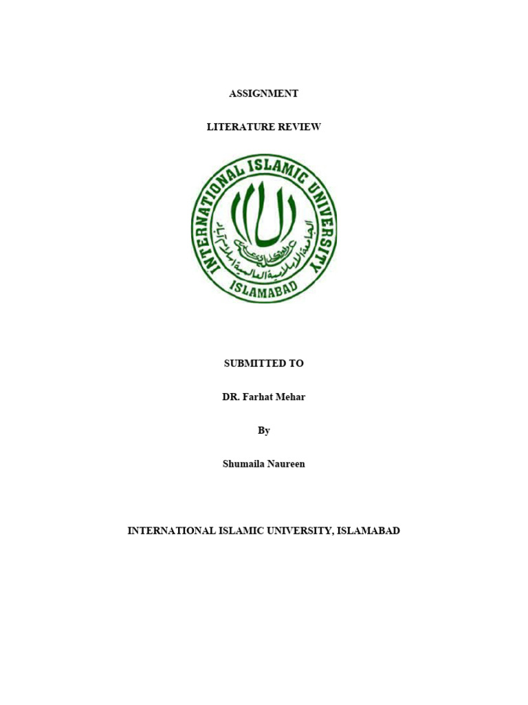Assignment 'Literature Review' | Download Free PDF | Qualitative ... Assignment 'Literature Review' | Download Free PDF | Qualitative ...