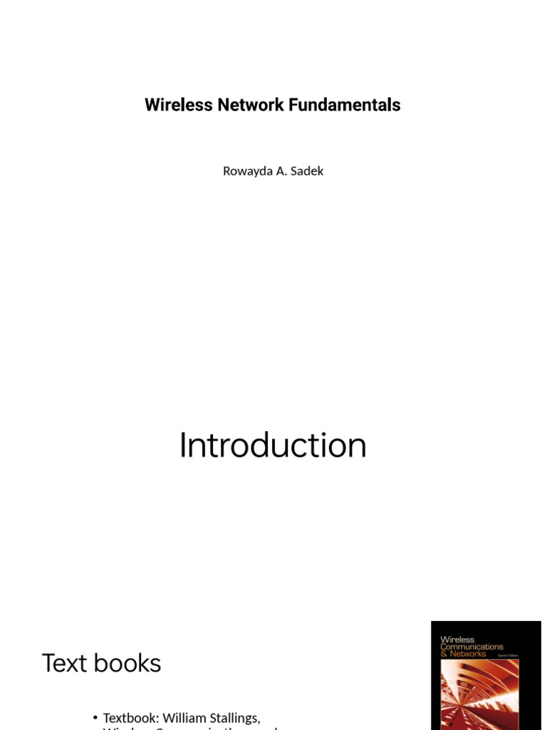 Network - SLide - Lec - 1 | PDF | Wireless | 4 G