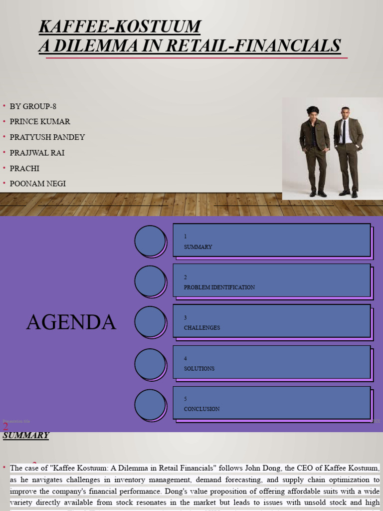 Kaffee Kostuum: Retail Dilemma Solutions | PDF | Inventory | Forecasting