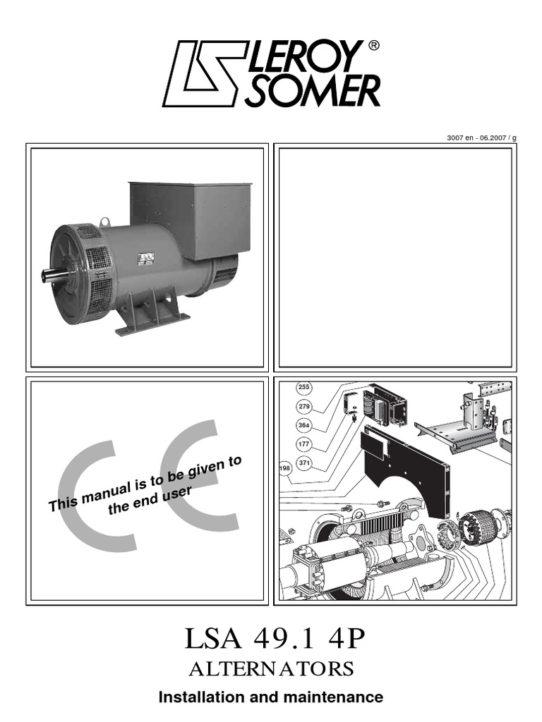 Leroy Somer LSA49.1 - 4 Pole - Inst. and Maintenance | PDF | Electrical ...