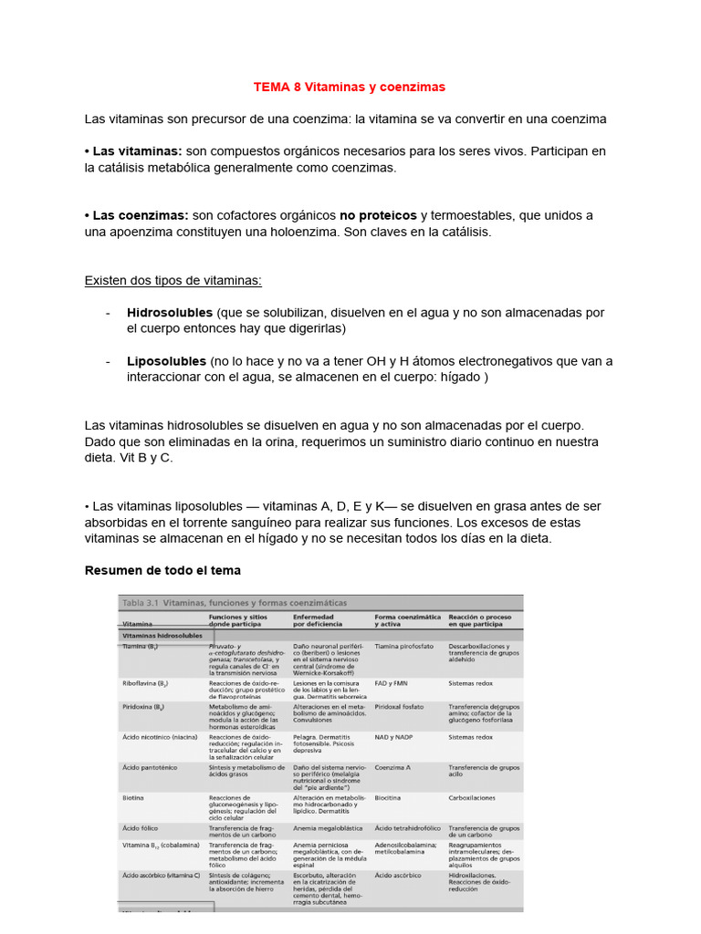 Bioch Vitaminas | PDF | Vitamina a | Vitamina D