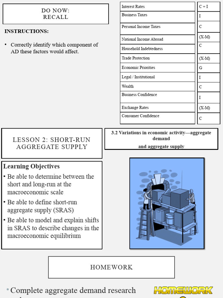 Lesson 1 - Aggregate Demand | PDF | Long Run And Short Run | Macroeconomics