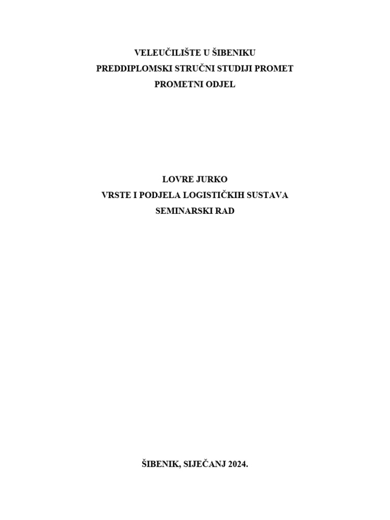 Logistika | PDF