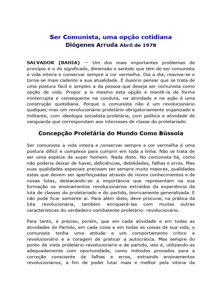Significado de Ser Comunista | PDF | Comunismo | Socialismo