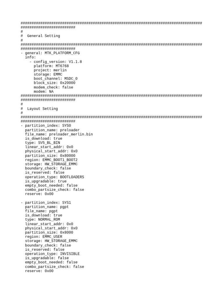 MT6768 - Android - Scatter V12.0.1.0.RJOMIXM Download - True Boundary - False | PDF | Software ...