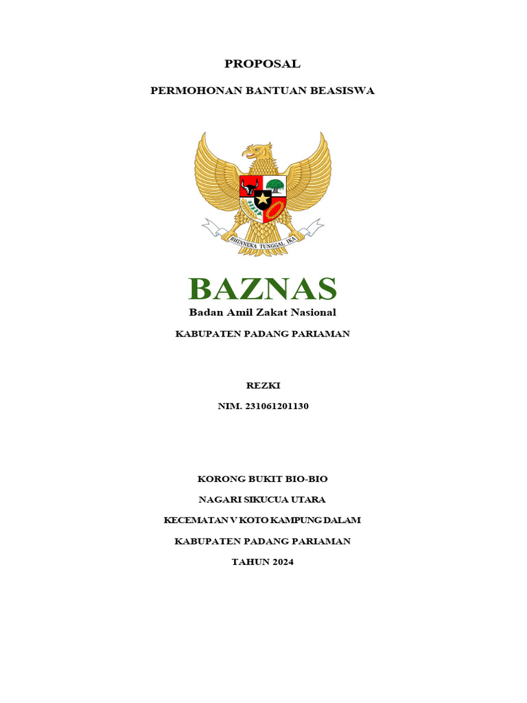 Proposal Baznas 2024 | PDF