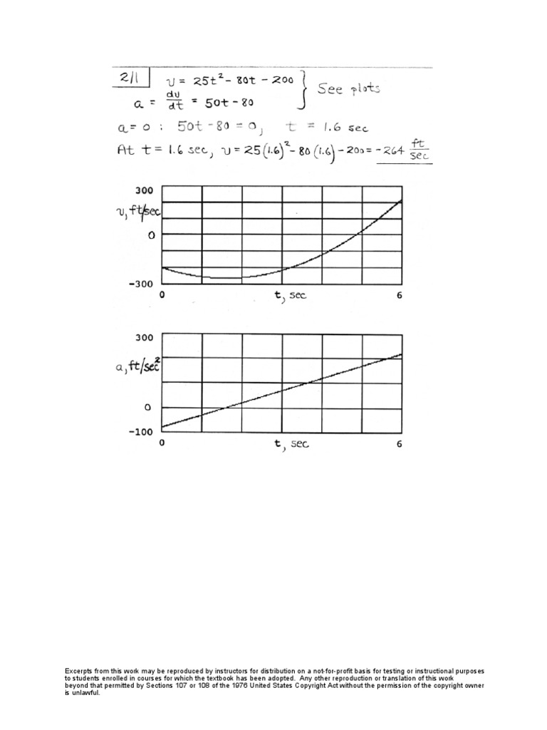 Dynamics 6th Edition Meriam Kraige Solution Manual Chapter 2 | PDF | Textbook | Copyright Act Of ...