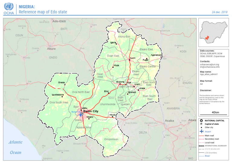 Reference Map of Edo State: Ado-Ekiti | PDF | Ethnicity | Africa