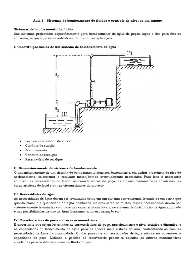 Dimensionamento de Sistema de Recalque | PDF | Mecânica dos fluidos ...