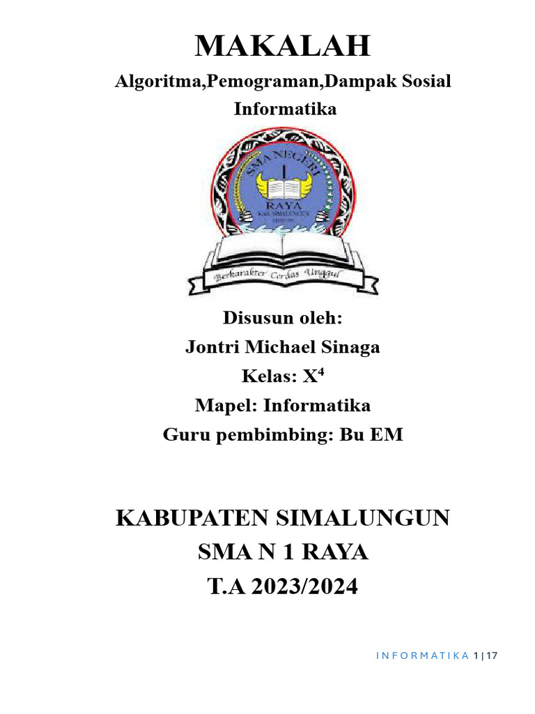 Makalah Informatika Jontri | PDF