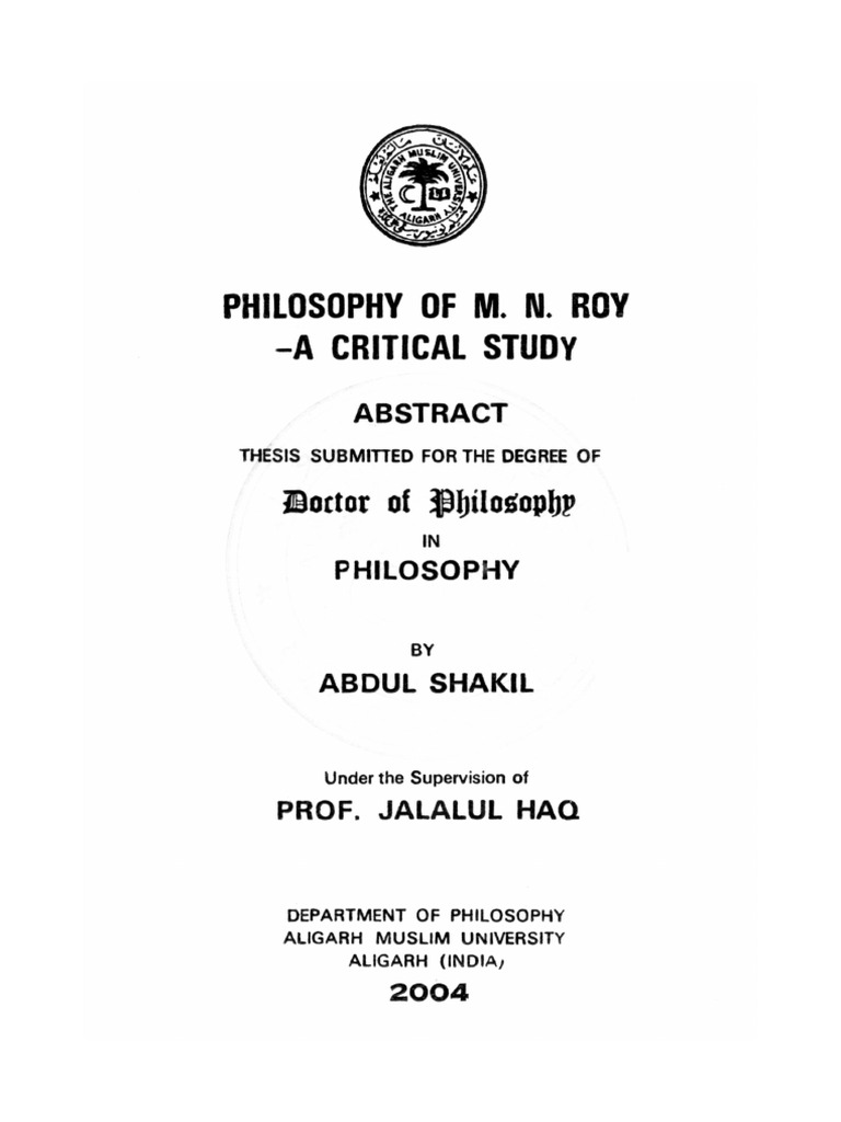 Phd | PDF | Materialism | Idealism