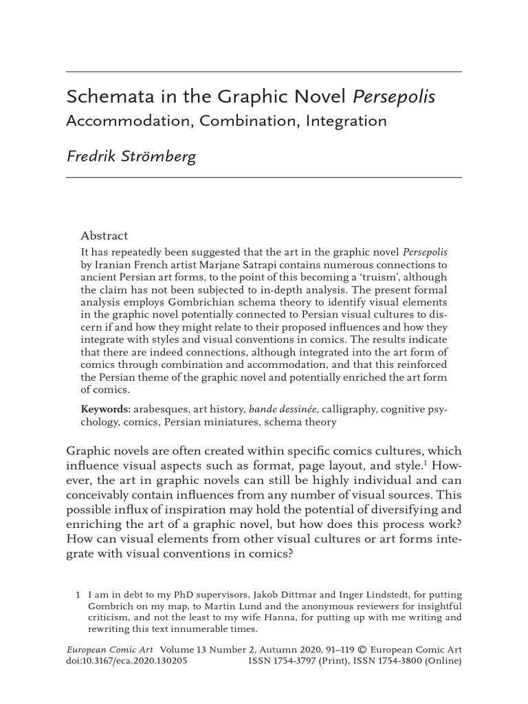IB ENG Persepolis Format Analysis | PDF | Schema (Psychology) | Comics