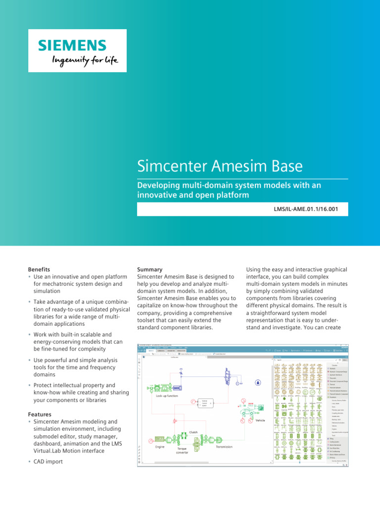 SiemensPLMSimcenterAmesim16Base-IL-AME 01 1 | PDF | Computer Aided ...