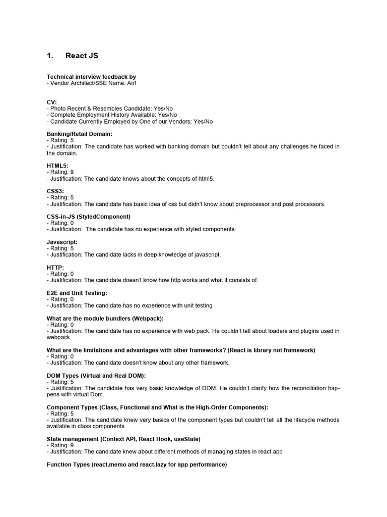 React JS Feedback Form - Adi | PDF | Knowledge | Computing React JS Feedback Form - Adi | PDF | Knowledge | Computing