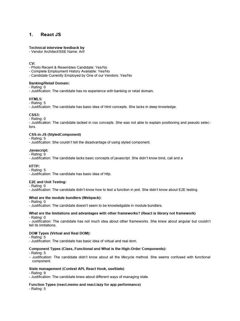 React JS Feedback Form - Ramya | PDF | Document Object Model | Computer Programming