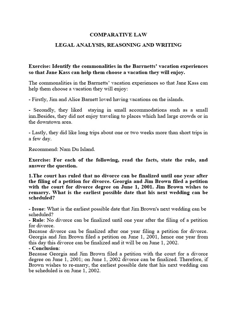 Comparative Law: Vacation & Legal Analysis | PDF | Politics | Social ...