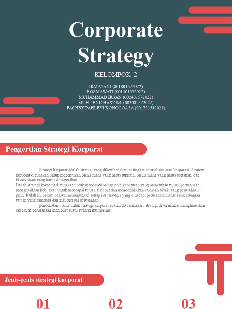 Pengertian dan Jenis Strategi Korporat | PDF