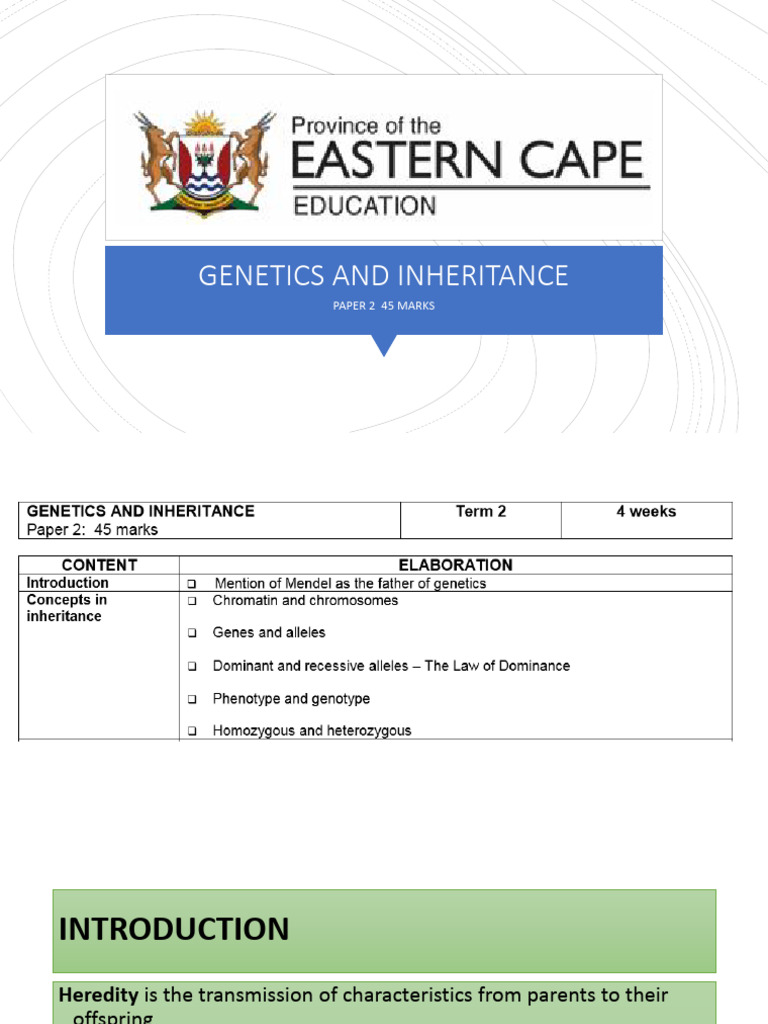 Life Sciences Grade 12 Genetics Concepts Virtual Lesson PowerPoint ...